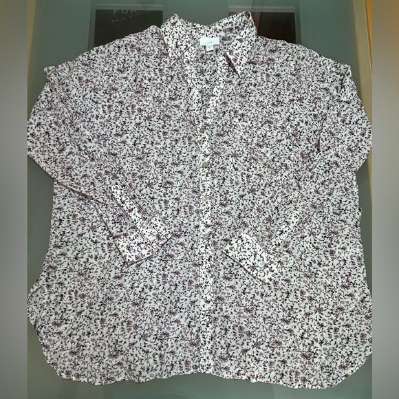J. Jill | Tops | J Jill Barley Df Womens Floral Long Sleeve Button Down ...